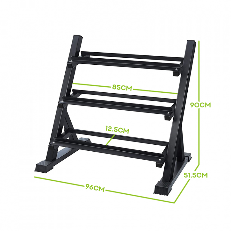 3-Tier Metal Dumbbell Rack | DB Fitness